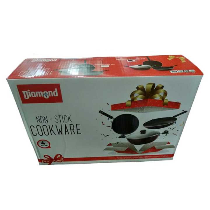 Diamond 4pcs Nonstick Cookware Set | Daraz.lk