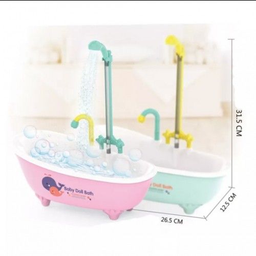Baby Doll Bath Play Set With Shower - Multi Color | Daraz.lk