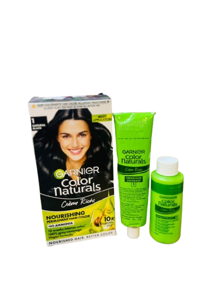 Garnier Color Naturals Nourishing Hair Color – 1 Natural Black -70ml ...