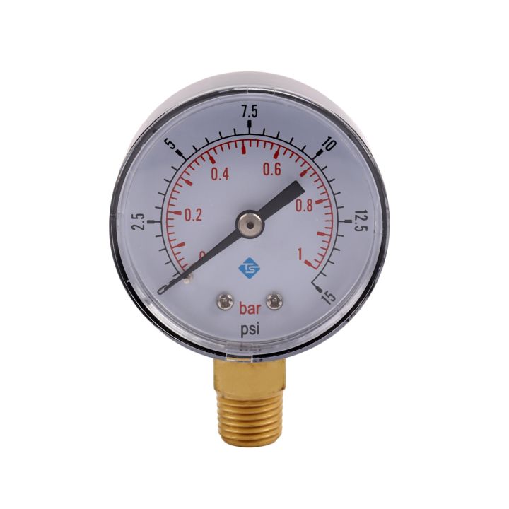 0~1bar 50mm Water Pressure Gauge Meter 1/4 inch NPT Thread Manometer ...