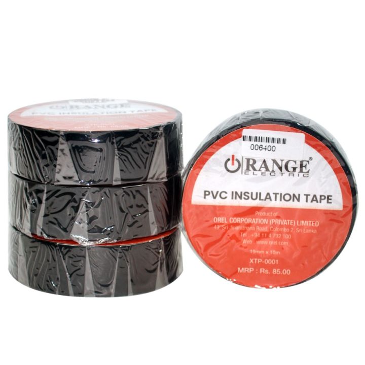 Orange Electric Insulation Tape Roll Black -10m | Daraz.lk