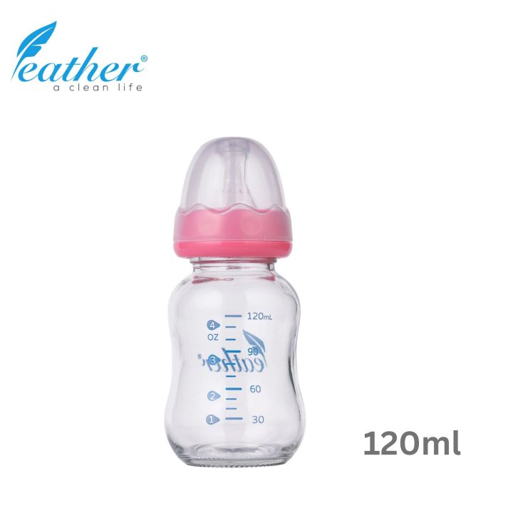 Glass Baby Feeding Bottle 120ml (4 oz) | Daraz.lk
