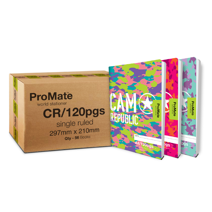 ProMate CR Single Ruled 120P Pages Books - 56 PCS Box | Daraz.lk