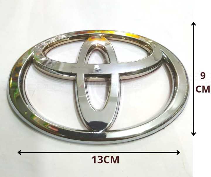 TOYOTA BIG LOGO/EMBLEM chrome emblem - Big Size | Daraz.lk