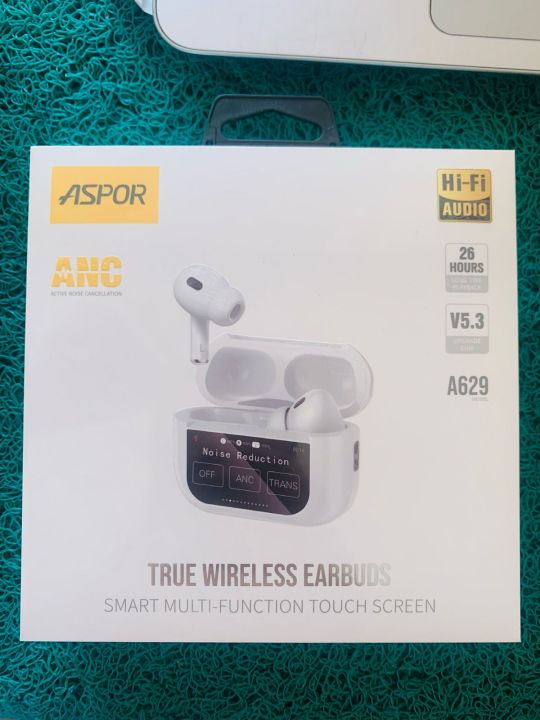 Aspor A629 Airbuds Pro With ANC Touch LCD Display | Daraz.lk