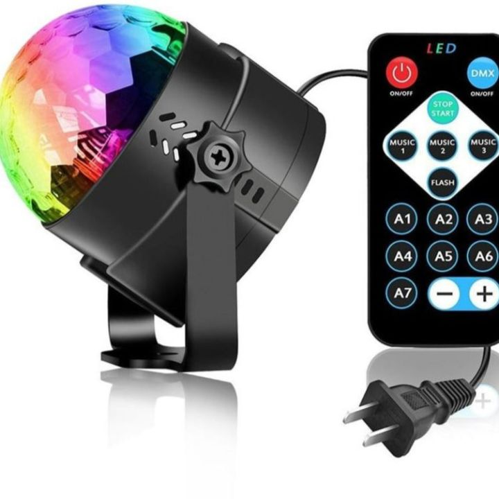 USB/PLUG Disco Ball Party Lights Portable Rotating Lights Sound Sensor ...