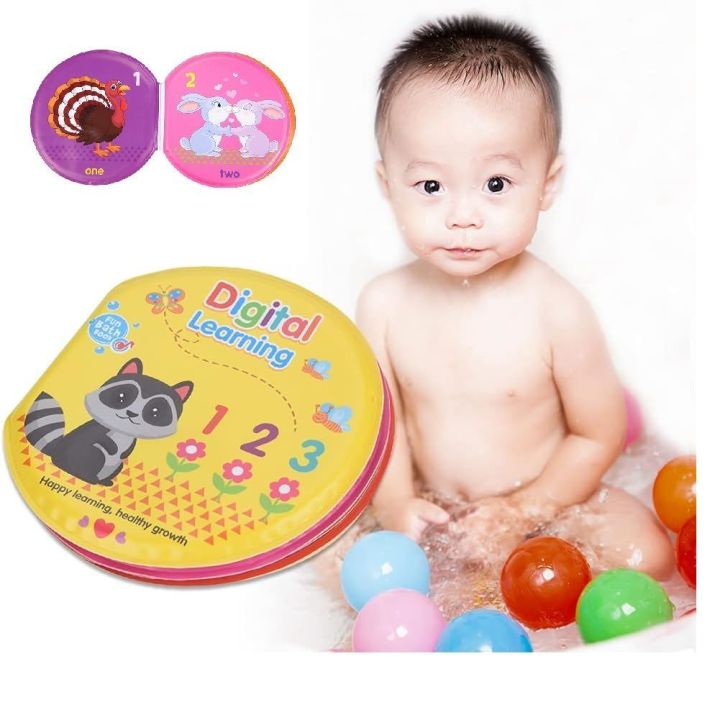 Waterproof Baby Bath Book- (Numbers), Kids Early Learning Cartoon Tear ...