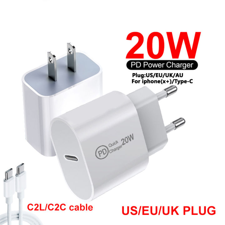 QC3.0 PD 20W USB C port Fast Charger Type-c Charging Head for Apple ...