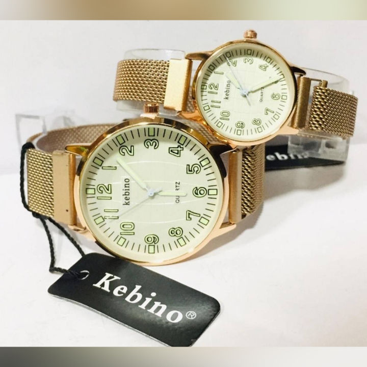 Kebino Rose gold magnet chain luxury couple Watch | Daraz.lk
