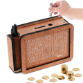 Wooden Money Box with Cash Vault Design, Wooden Piggy Bank A | Daraz.lk