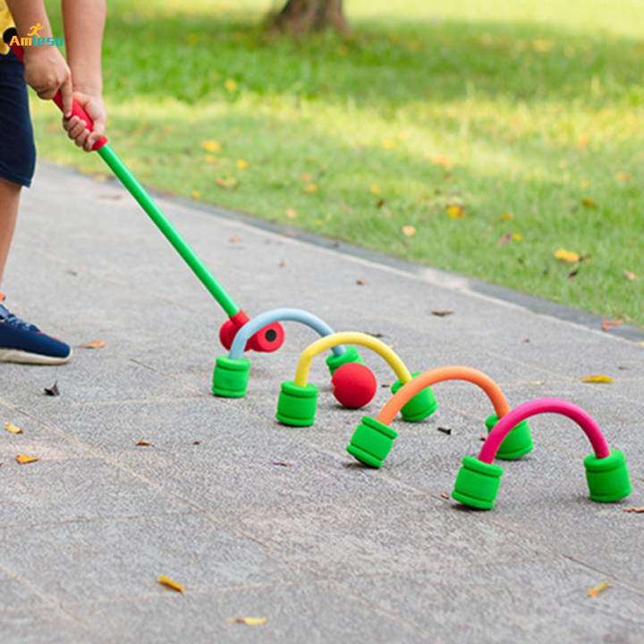 Kids Croquet Set Interactive Toy Lawn Backyard Game Croquet Set | Daraz.lk