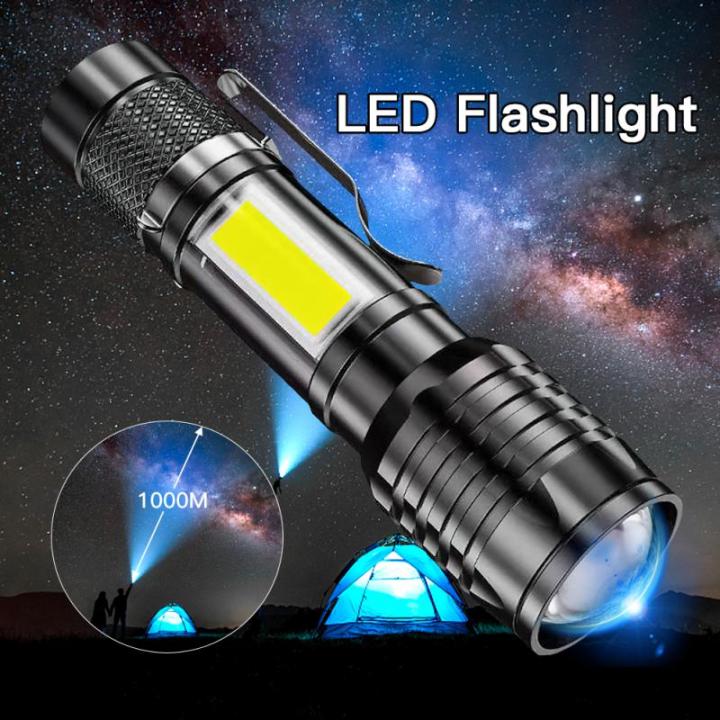 Portable Powerful LED Lamp Flashlight Linterna Tactical Zoom Chargeable ...