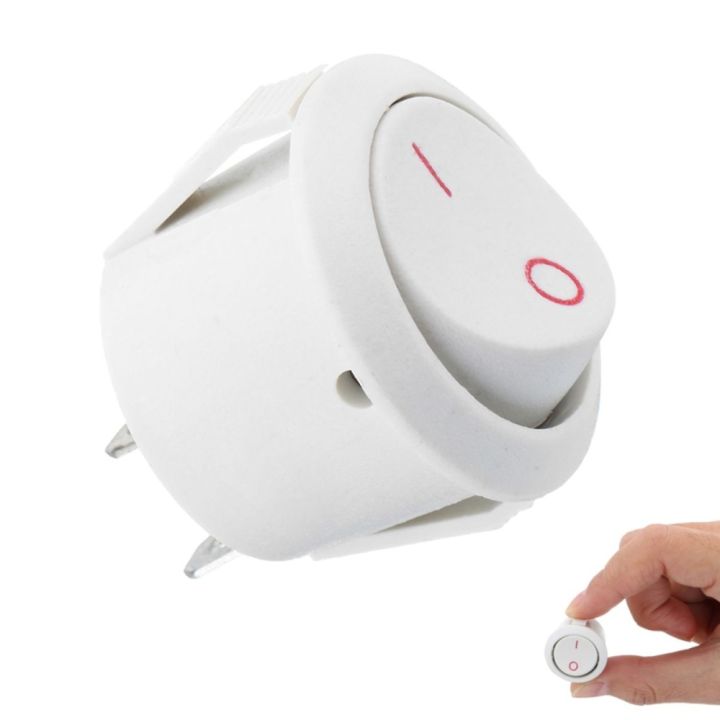 14mm Diameter 2 Pins I/O SPST Small Round Boat Rocker Switches ON-OFF ...