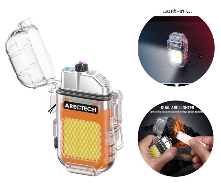 Electric Lighter USB Rechargeable Dual Arc Lighters, Cool Plasma ...