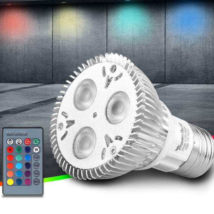 【TopazTrove】Dimmable Led Spot 10W PAR20 E27 RGB LED Bulb Small ...