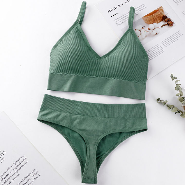 【Fullyoung_520 Store】Bra Set Women Underwear Set Gathered Thin Section ...