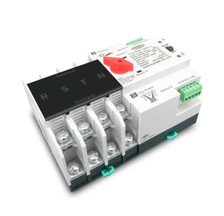 Din Rail 4P ATS Dual Power Automatic Transfer Switch Electrical ...