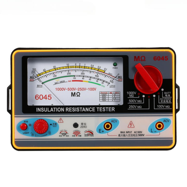 Resistance Tester Digital Ohmmeter Megger Handheld Insulation Tester ...
