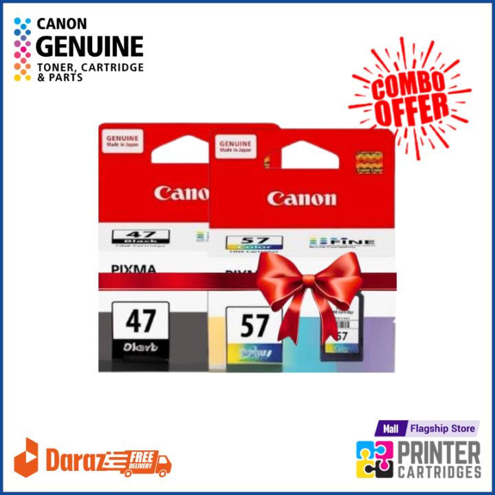 Canon PIXMA PG 47 | PG47 | PG-47 Black / PIXMA CL 57 | CL57 Color (CL ...