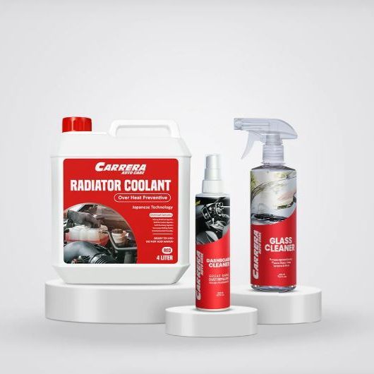 Carrera Car Radiator Coolant Heat Preventive, Car Dashboard Cleaner and ...