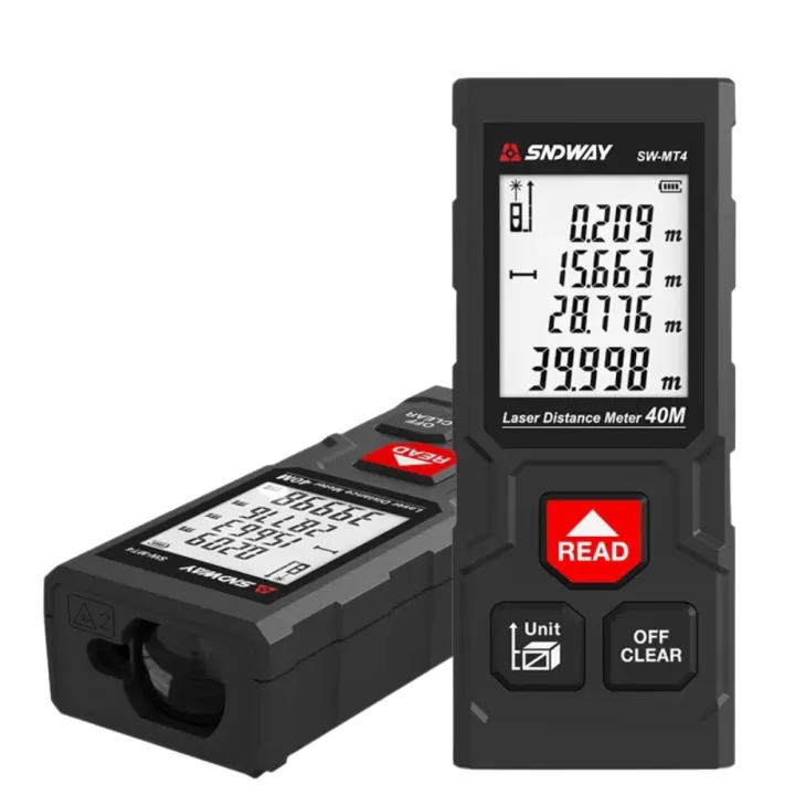 SNDWAY Laser Distance Meter 50m 70m 100m 120m Rangefinder Digital Range ...