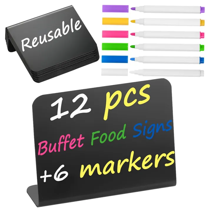 12 Pack 4 x3inch Small Food Labels for Party,Buffet Food Signs | Daraz.lk