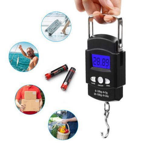 50KG Kitchen Electronic Scales Led Digital Display Fish Luggage Hanging ...