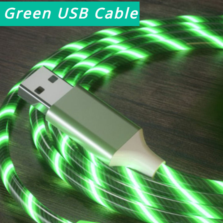 Glowing LED Cable 3A Fast Charging Cable Type C USB Type C High Speed ...