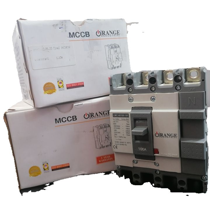 Orange 4 Pole 100 A 18KA FIXED MCCB | Daraz.lk
