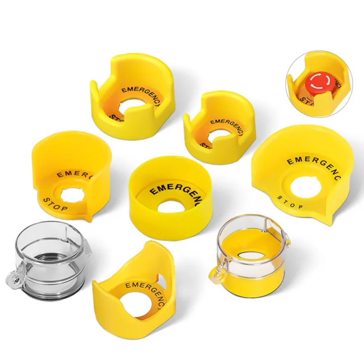 22mm Emergency Stop Button Cover Switch Protective Cap Push Buttons ...