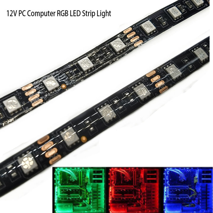 12v Rgb Led Strip Pc Computer Case 4pin Headers Led Strip Mainboard ...