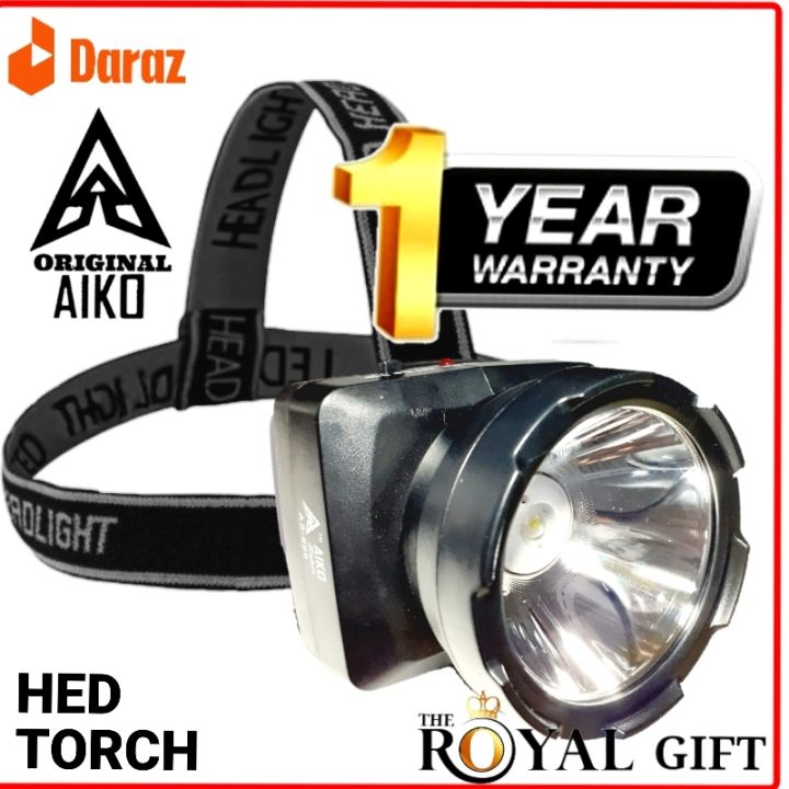 Head Torch Rechargeable & Flashlight Aiko 665 | Daraz.lk