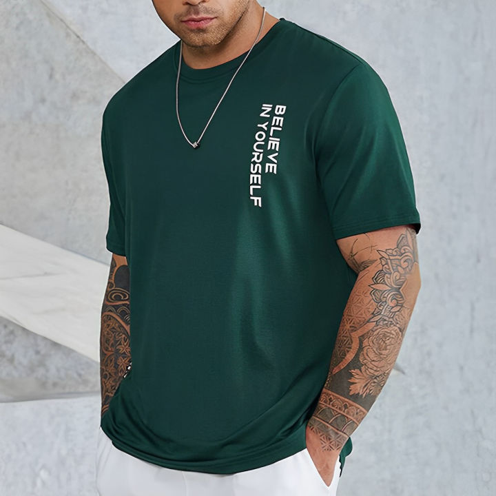 Believe In Yourself Print Army Green Color Unisex T Shirt | DR004 , t ...