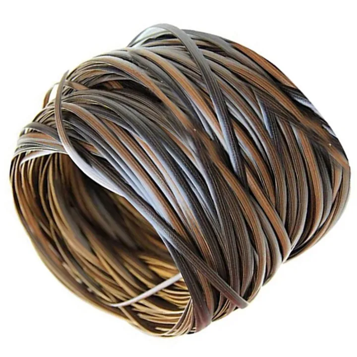 ZOROOM 3X Coffee Gradient Flat Synthetic Rattan Weaving Material ...