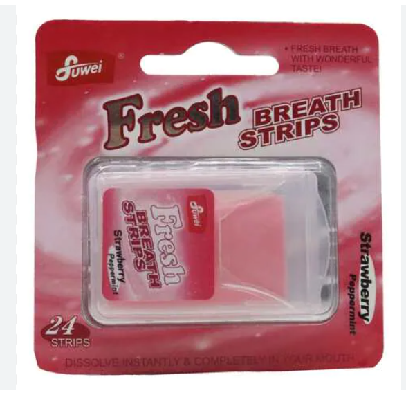 Fuwei Fresh Strawberry Breath Strips Pink Pack of 24 | Daraz.lk
