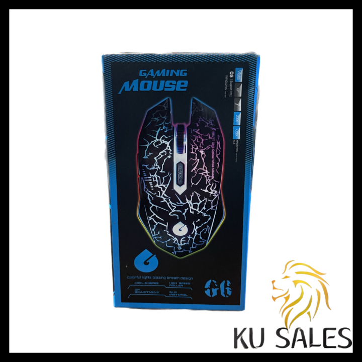 Gaming Mouse LED Backlight Optical Computer Gloross G6 Gaming Mouse Hot Selling Wired Mouse ...