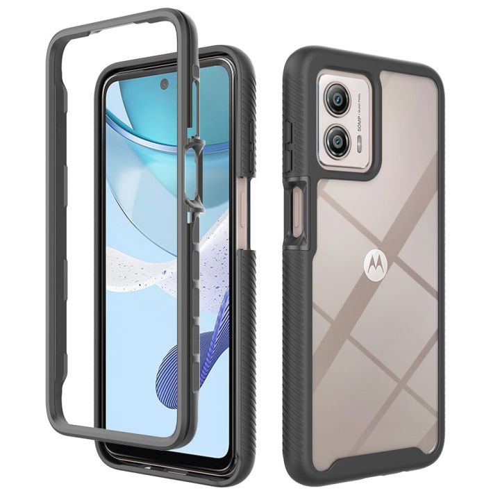Hybrid Rugged Case For Motorola G23 Cases G53 Shockproof Crystal Clear ...
