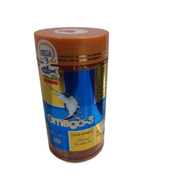 COSTA Australian BRANDED OMEGA 3 Fish Oil 1000mg Omega 3 50 Capsules ...