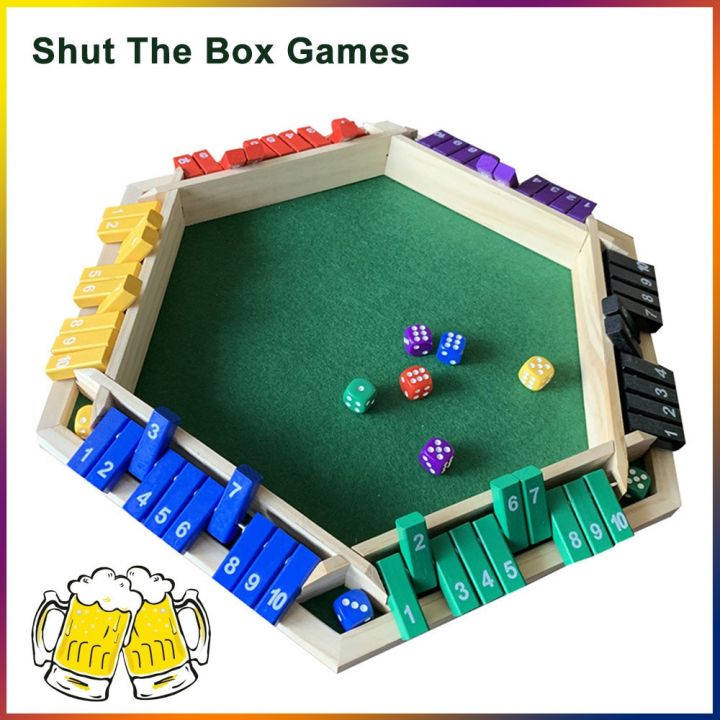 Shut The Box Dice Game Wooden Board Games Digital Game Toy Acrylic ...