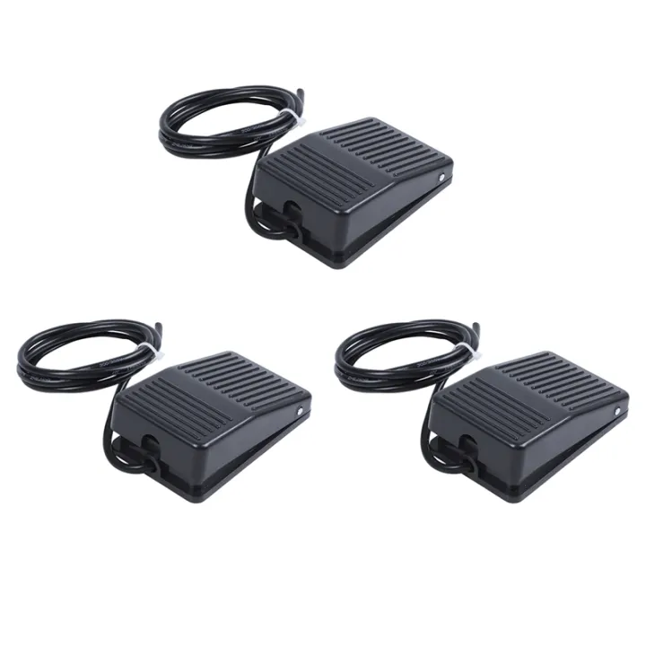 3X AC 250V 10A SPDT NO NC Antislip Plastic Momentary Power Foot Pedal ...