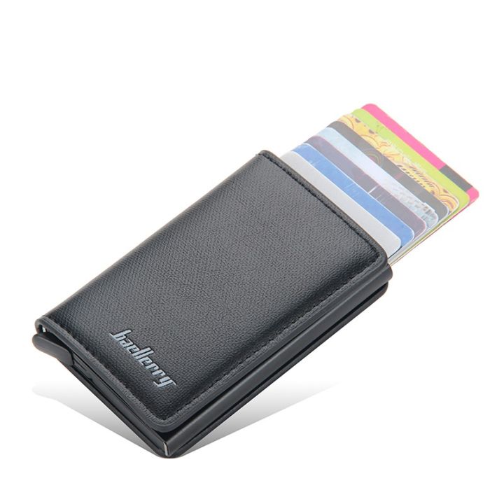Baellerry Slim Compact Card Holder Wallet Men Soft Leather Mini Credit ...