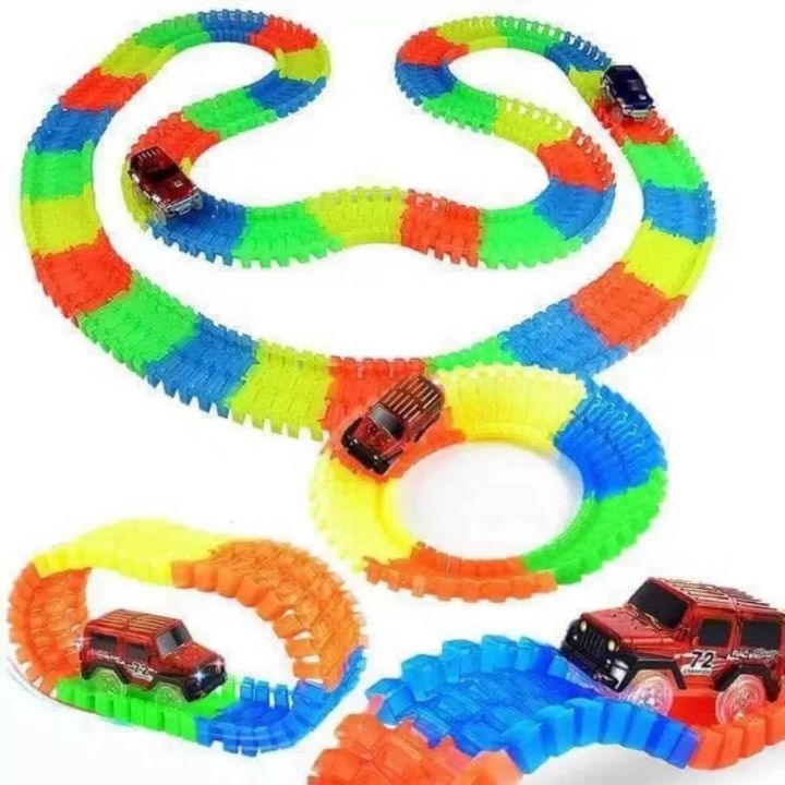 Magic Track 220pc Set 11 feet, Kids Model Track Construction, Kids ...