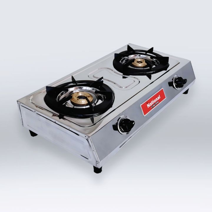 National Gas Cooker Double Burner-6 Month warranty- Stainless Steel ...