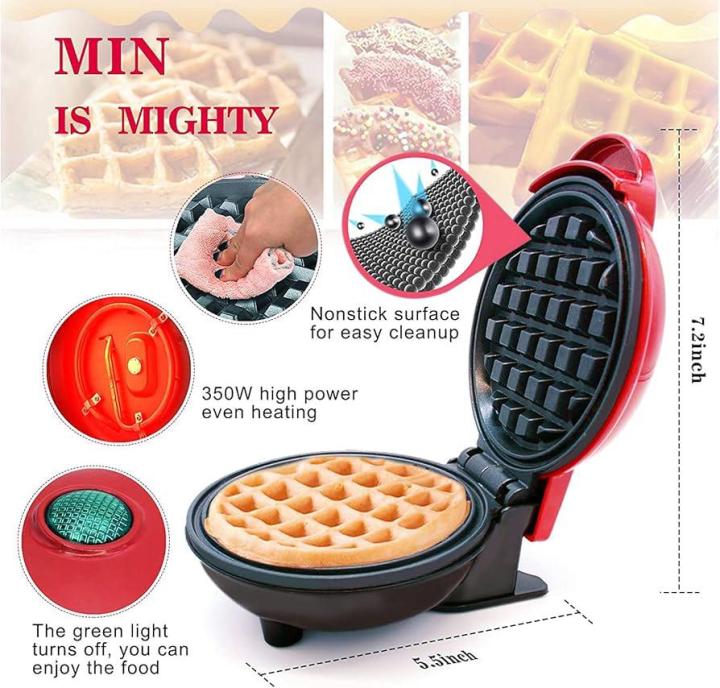 Mini Maker Waffle 4" Cooking Surface Non-Stick 350W SMT | Daraz.lk