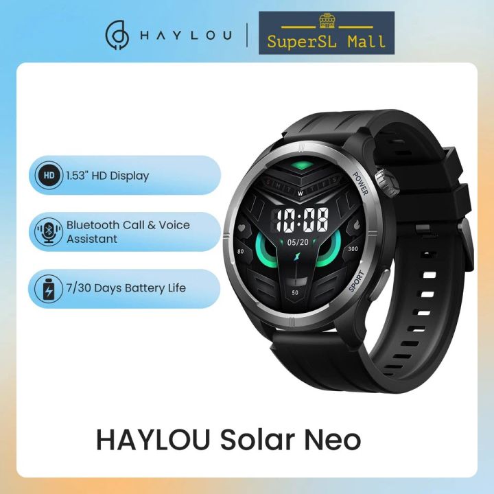 HAYLOU Solar Neo Smart Watch 1.53'' HD Display Bluetooth Call 24H ...