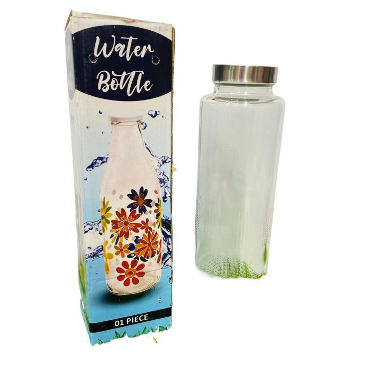 NEW 0.8L GLASS WATER BOTTLE | Daraz.lk