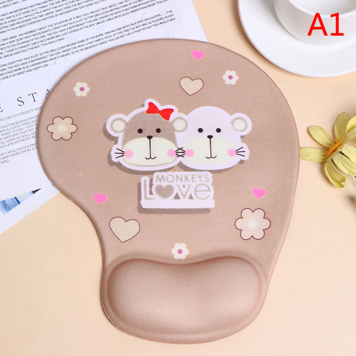 【Huaxiacuye8718】(NEW)Cute Ergonomic Wrist Support Cartoon Mouse Pad ...