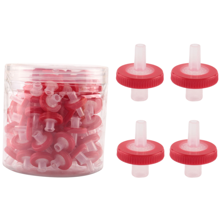 100 Pack Syringe Filter PTFE Hydrophobic 0.22Um Membrane Filtration Non ...