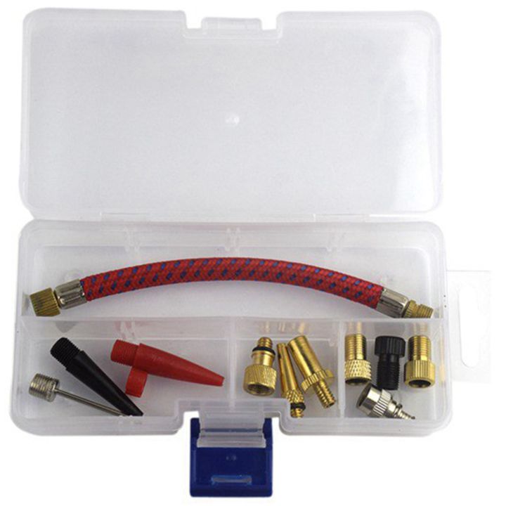 12Pcs/Set Airbed Pump Hose Adapter Nozzle Valve Air Hose Inflating Needles Bike Pump Inflator ...