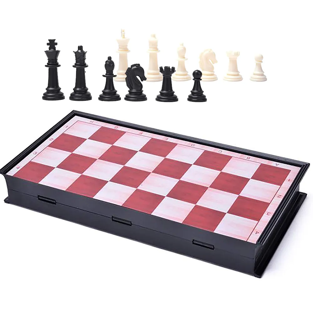 Mini Chess Set with Magnetic Pieces and Foldable Chess Board (17.5 x 17 ...